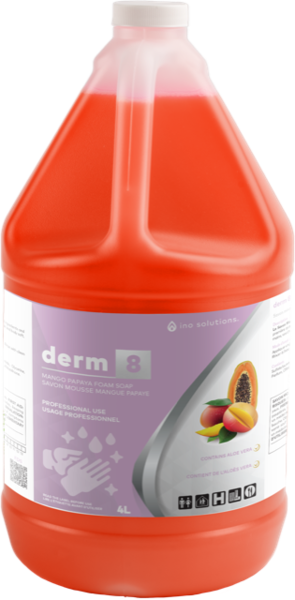 INO derm 8, foam hand soap, mango & papaya–SaniDépôt