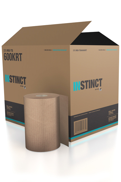 Roll Paper Towels, Kraft, 600 feet–O-max